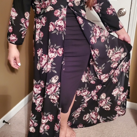 Truth NYC | Sweaters | Truth Nyc Xl Sheer Floral Long Kimono | Poshmark
